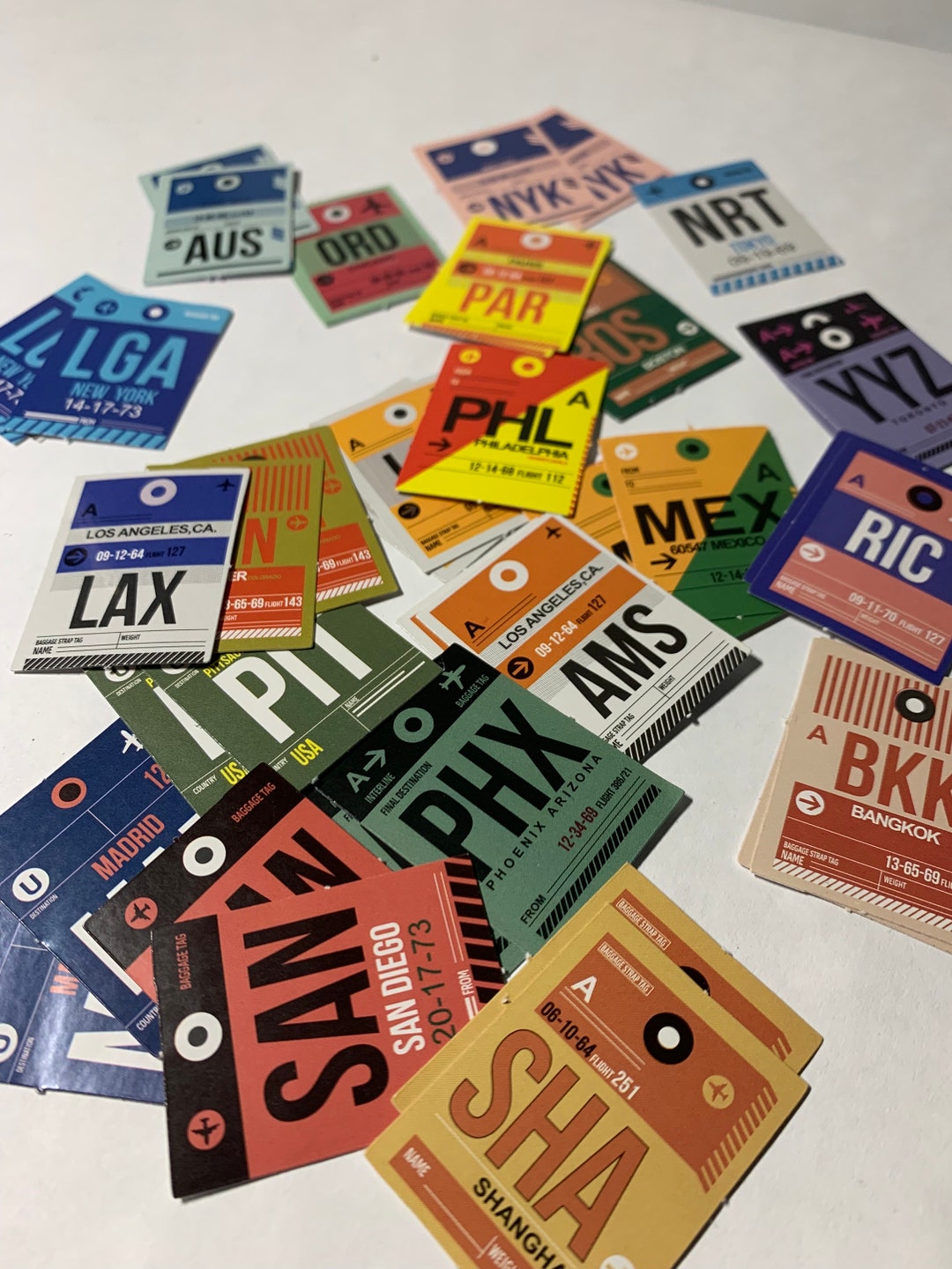 45pcs Airport Code Travel Stickers Holiday Vacation Trunk Suitcase ...