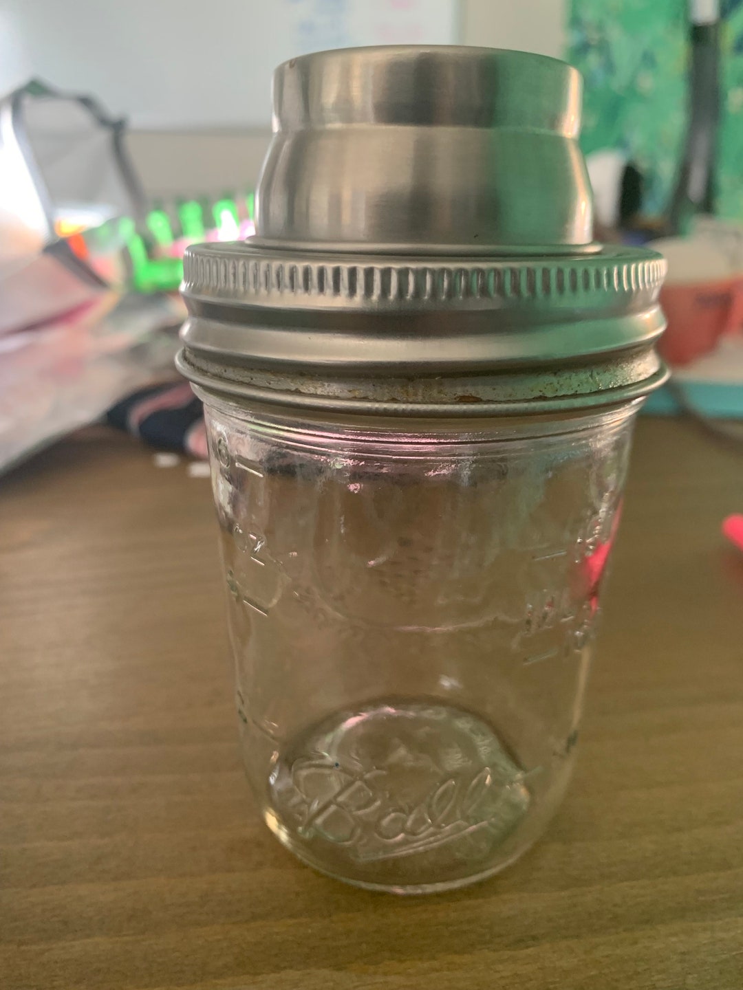 Vintage Glass Ball Mason Jar Cocktail Shaker, Martini Shaker, Personal ...