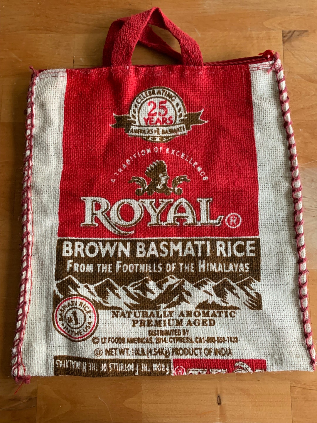 Upcycled Zippered Himalayan Brown Rice Burlap Eco-conscious Sustainable ...