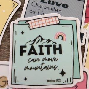 Cute Christian Memo Style Bible Verse Stickers 50 Inspirational Faith ...