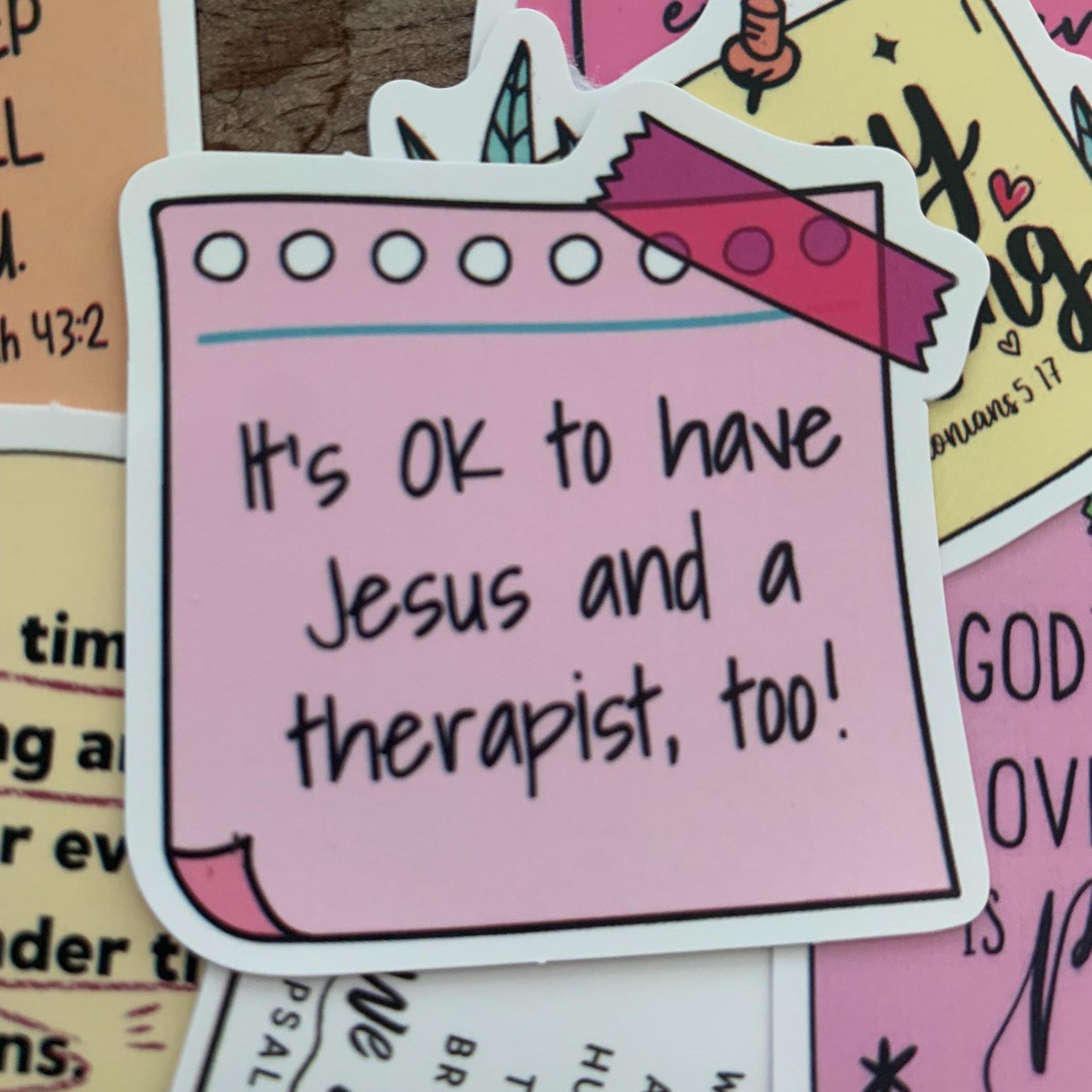 Cute Christian Memo Style Bible Verse Stickers 50 Inspirational Faith ...