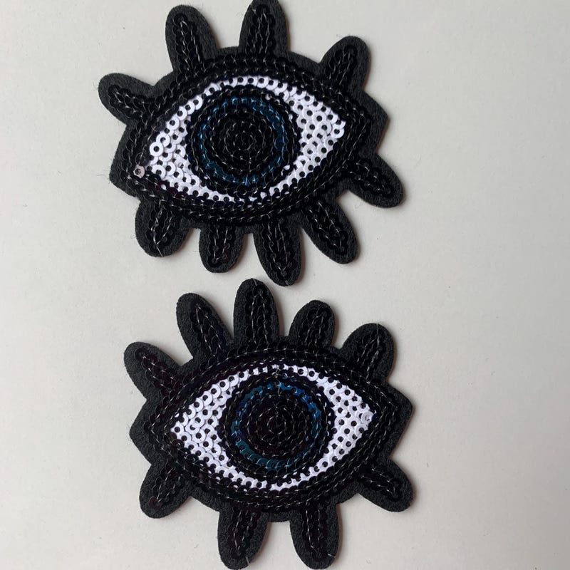 Sequin Eye Fabric Patch - Etsy