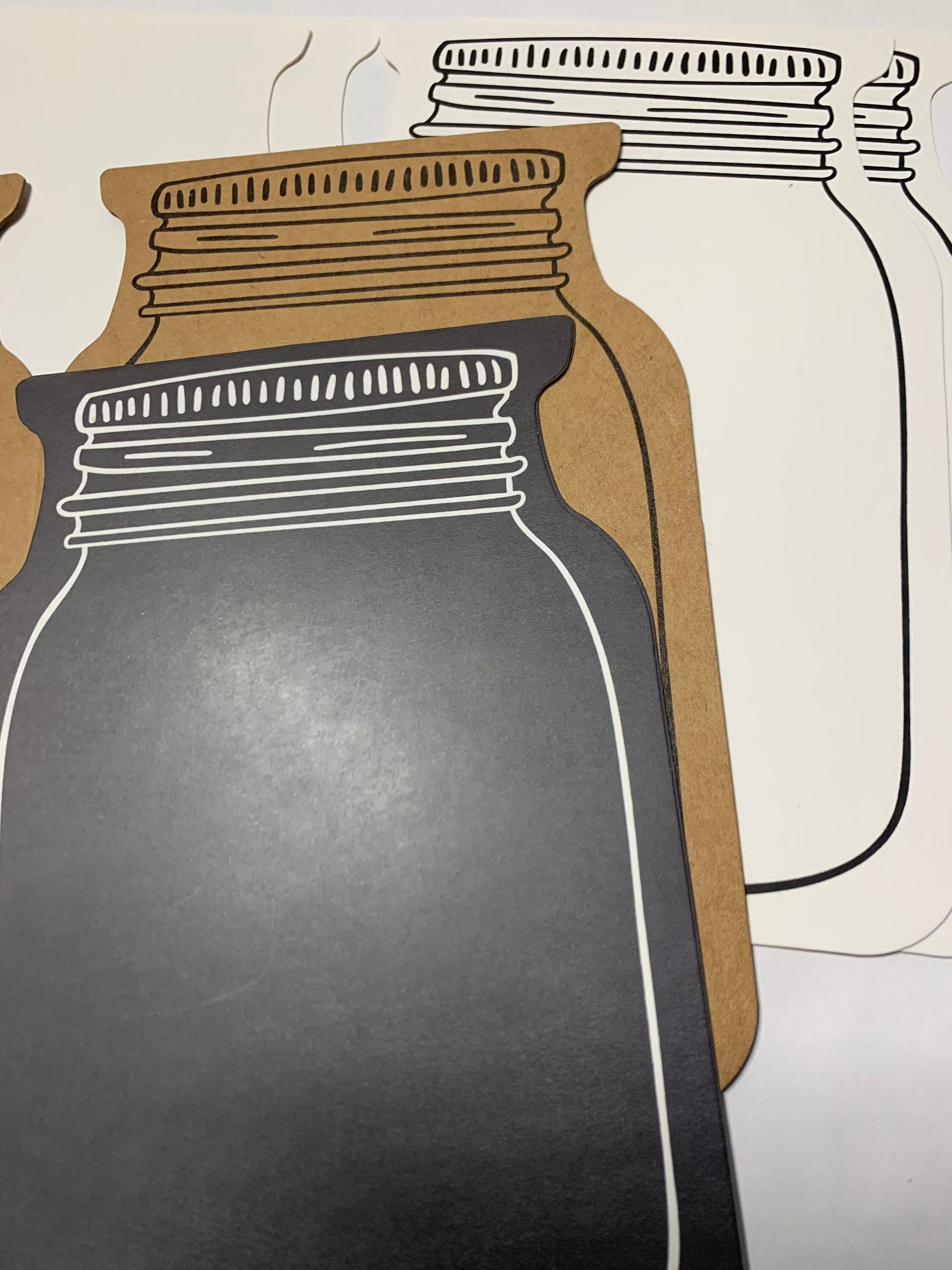 Mason Jar Cards With Bakery String and Rainbow Heart Stickers 6-pack ...