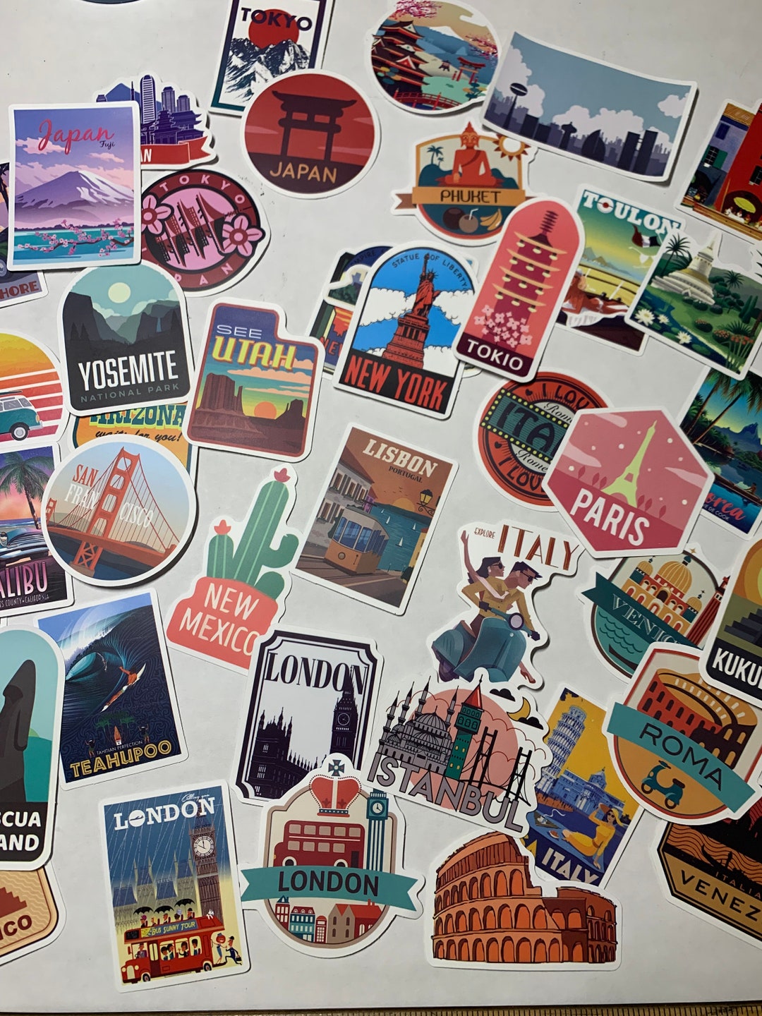World Traveler Stickers Holiday, Spring Break, European Vacation, Trunk ...