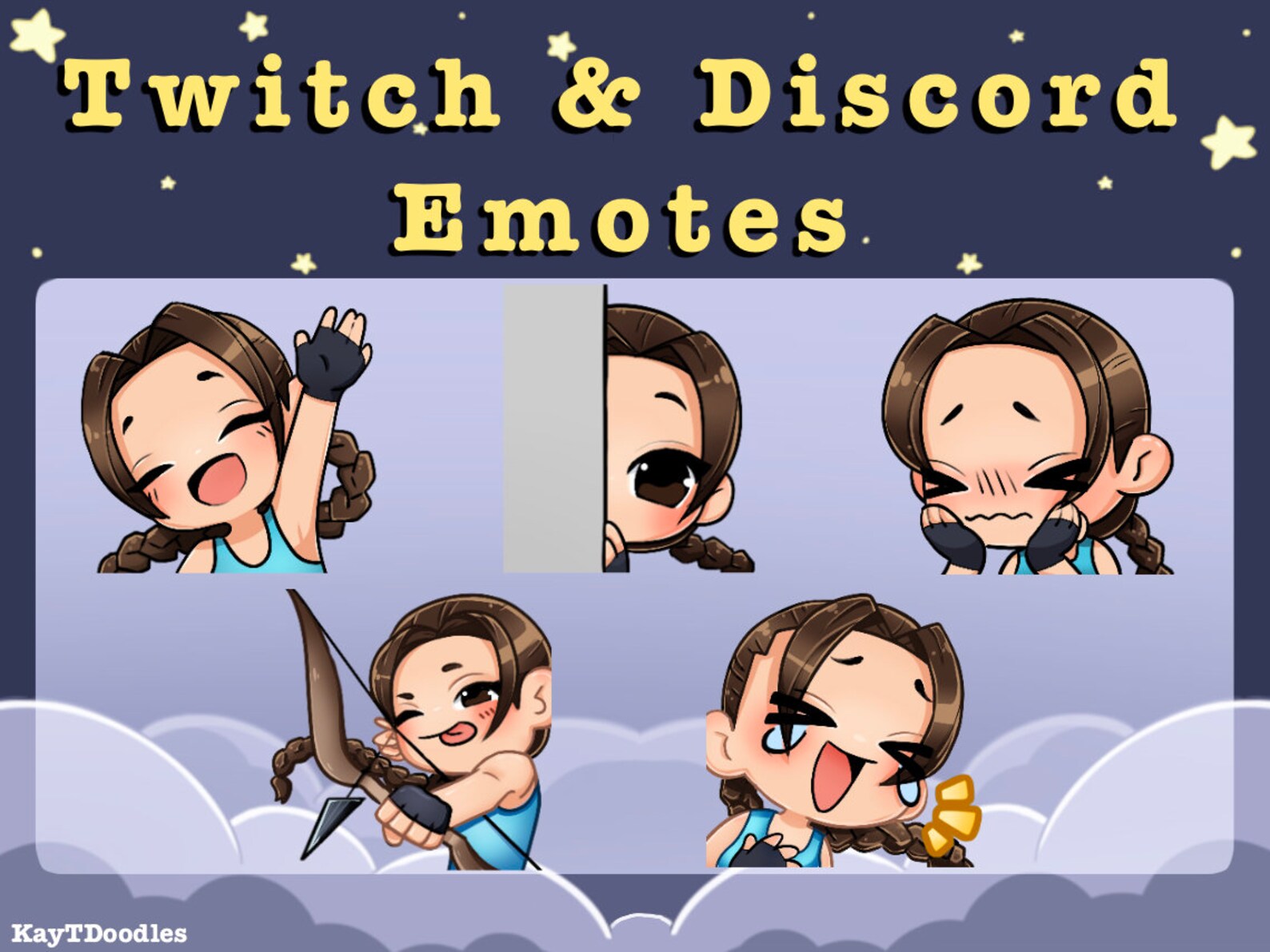 Cute Raider Emotes | Twitch, Discord (digital Download) - Etsy