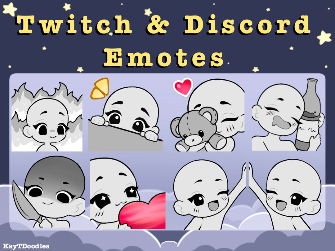 Emote Base Pack Create Your Own Emotes Twitch Discord - Etsy