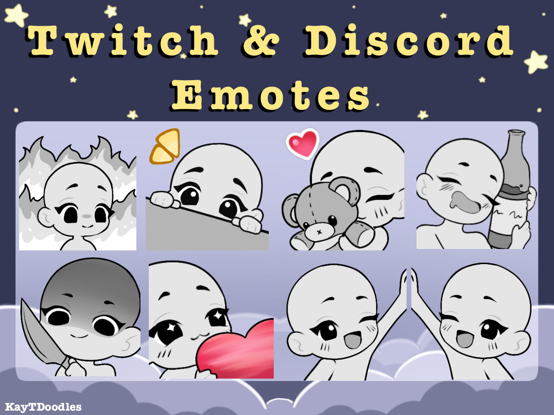 Emote Base Pack Create Your Own Emotes Twitch Discord - Etsy Australia