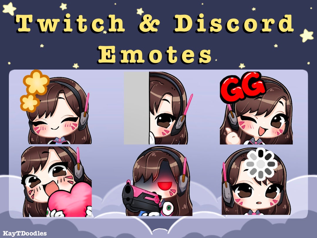 Gamer Girl Emotes | Twitch | Discord Emotes - Etsy