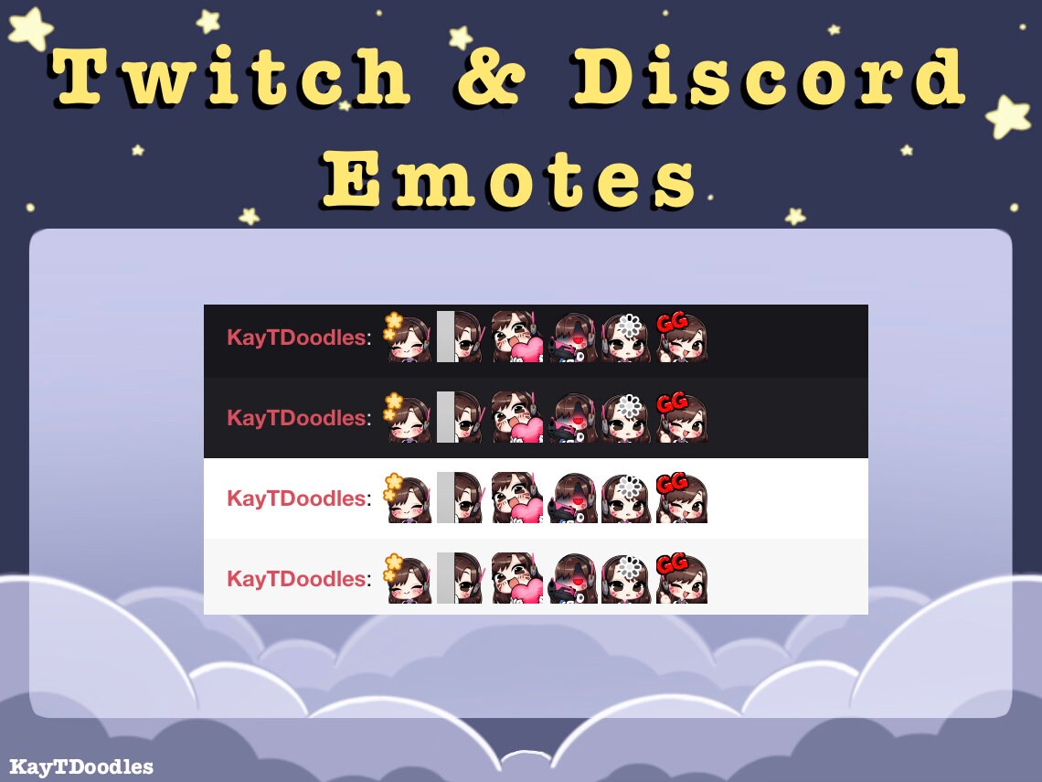Gamer Girl Emotes | Twitch | Discord Emotes - Etsy