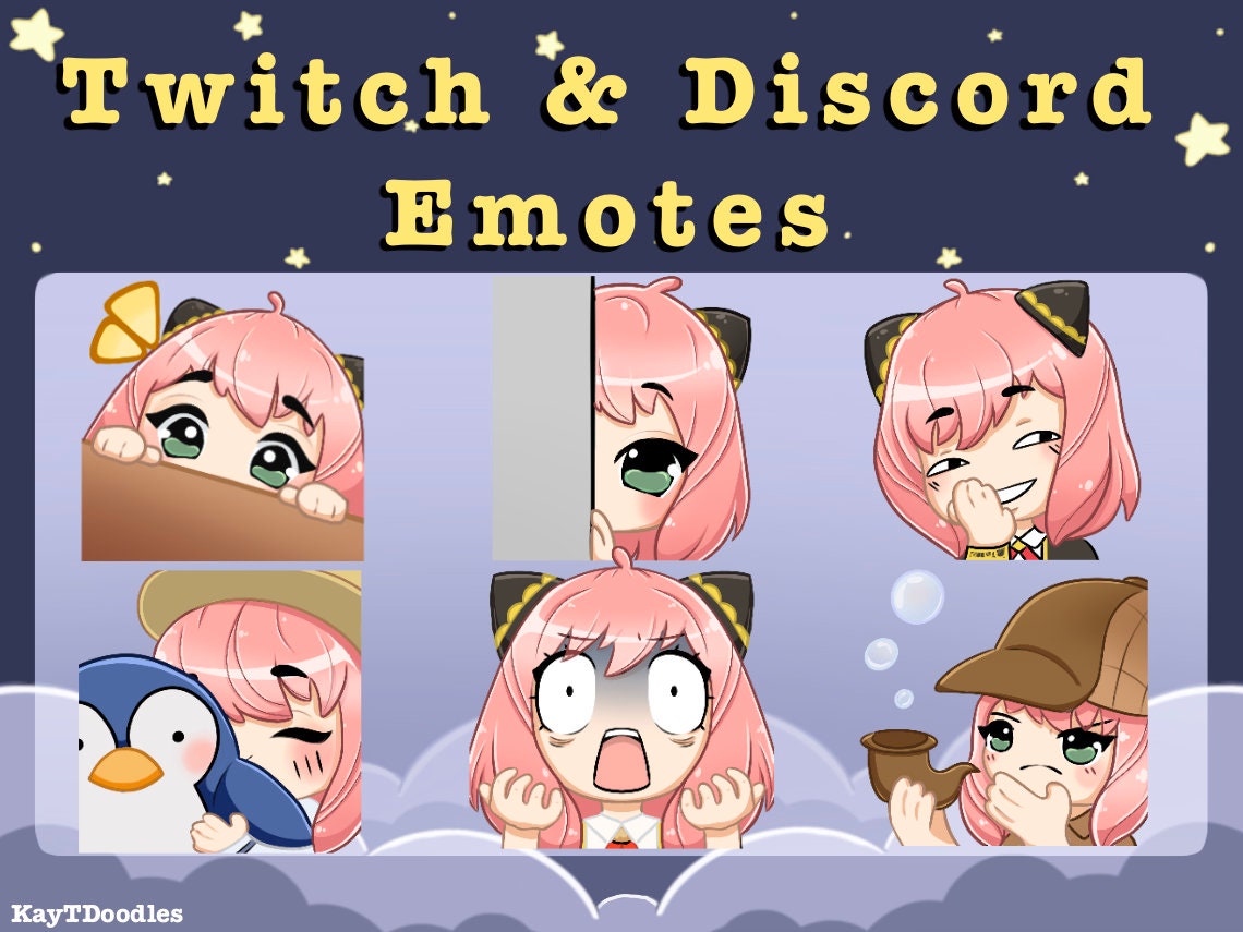 Pink Hair Anime Girl Emote Twitch Discord Emotes - Etsy