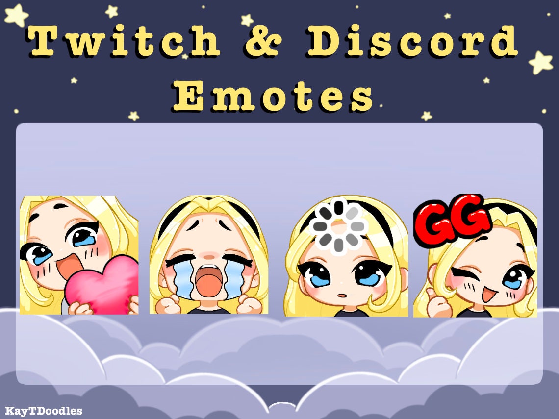 Blonde Mage Girl Emotes | Twitch | Discord Emotes - Etsy