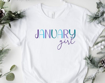 January Birthday Tshirt - Etsy