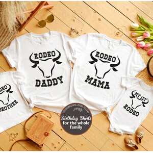 My First Rodeo Birthday Shirt, 1st Rodeo Matching Family Shirts, Rodeo ...