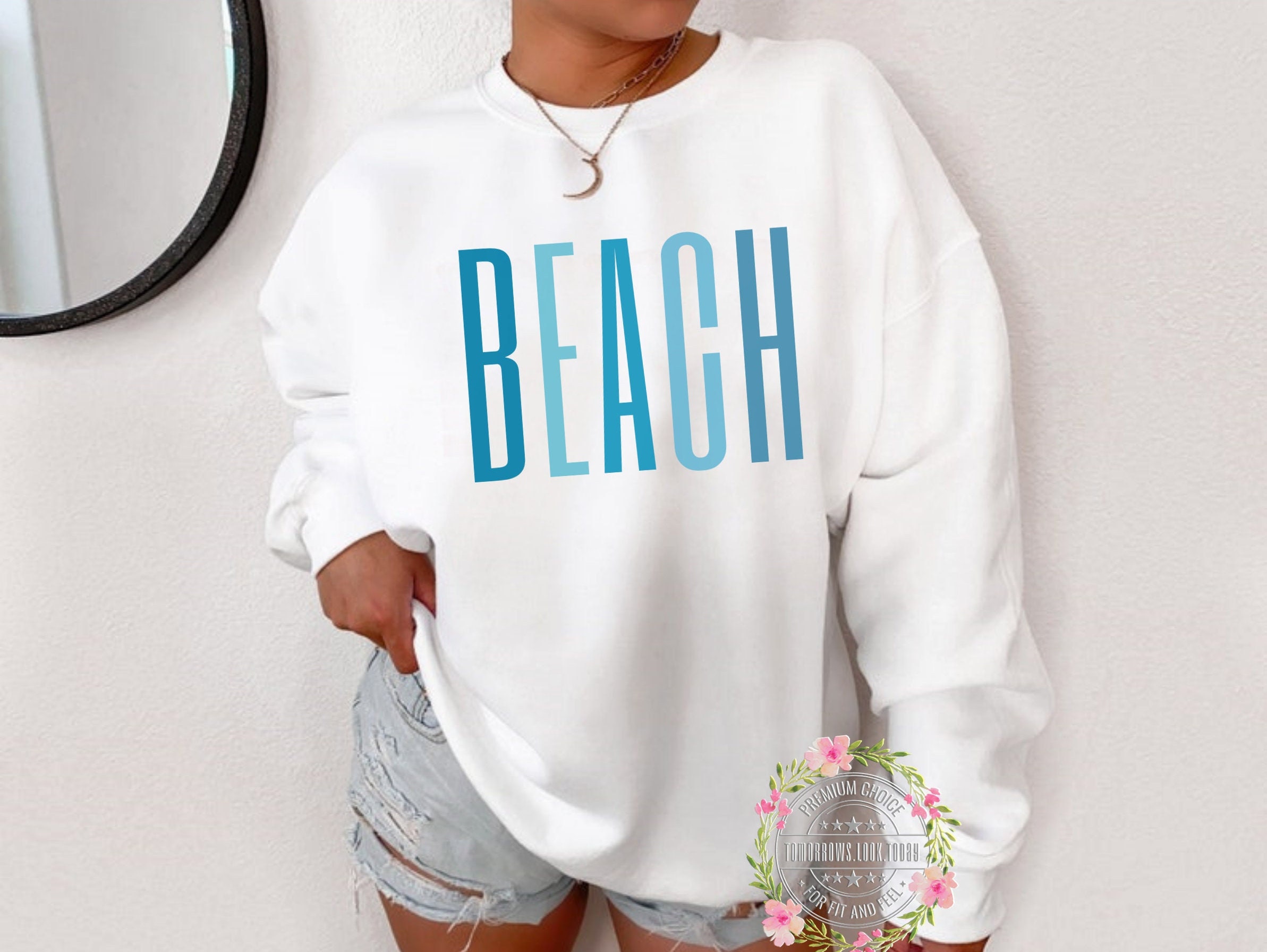 Beach Sweatshirt, Cute Beach Sweatshirt, Vacation Sweatshirt, Swimsuit ...