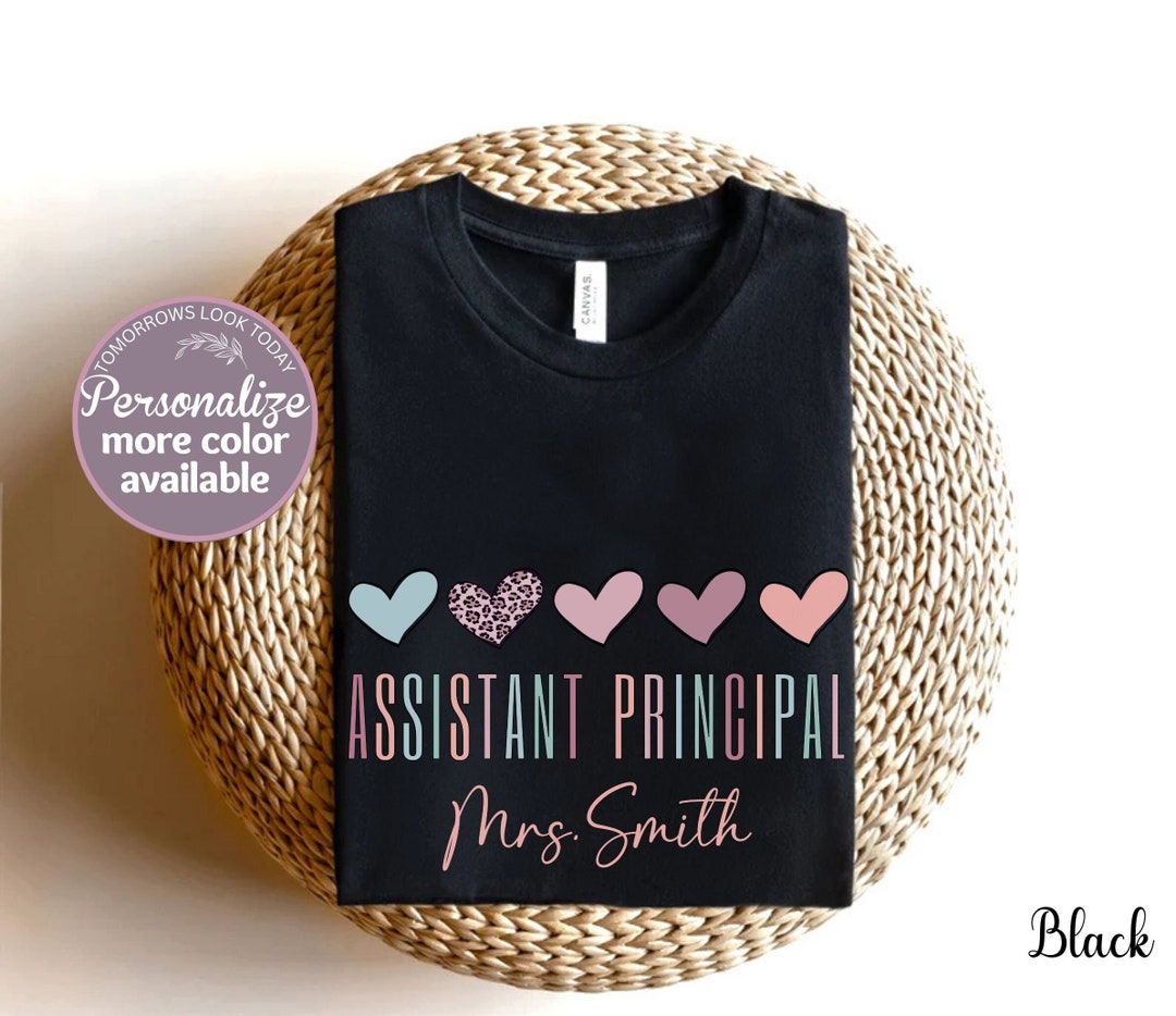 Principal Shirt Personalized Assistant Principal Tshirt, Elementary ...