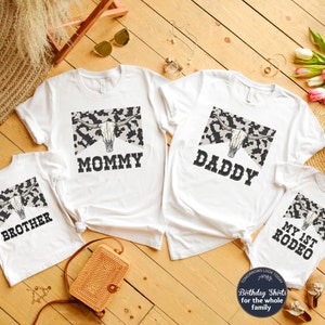 My First Rodeo Birthday Shirt, Rodeo Matching Family Shirts, 1st Rodeo ...