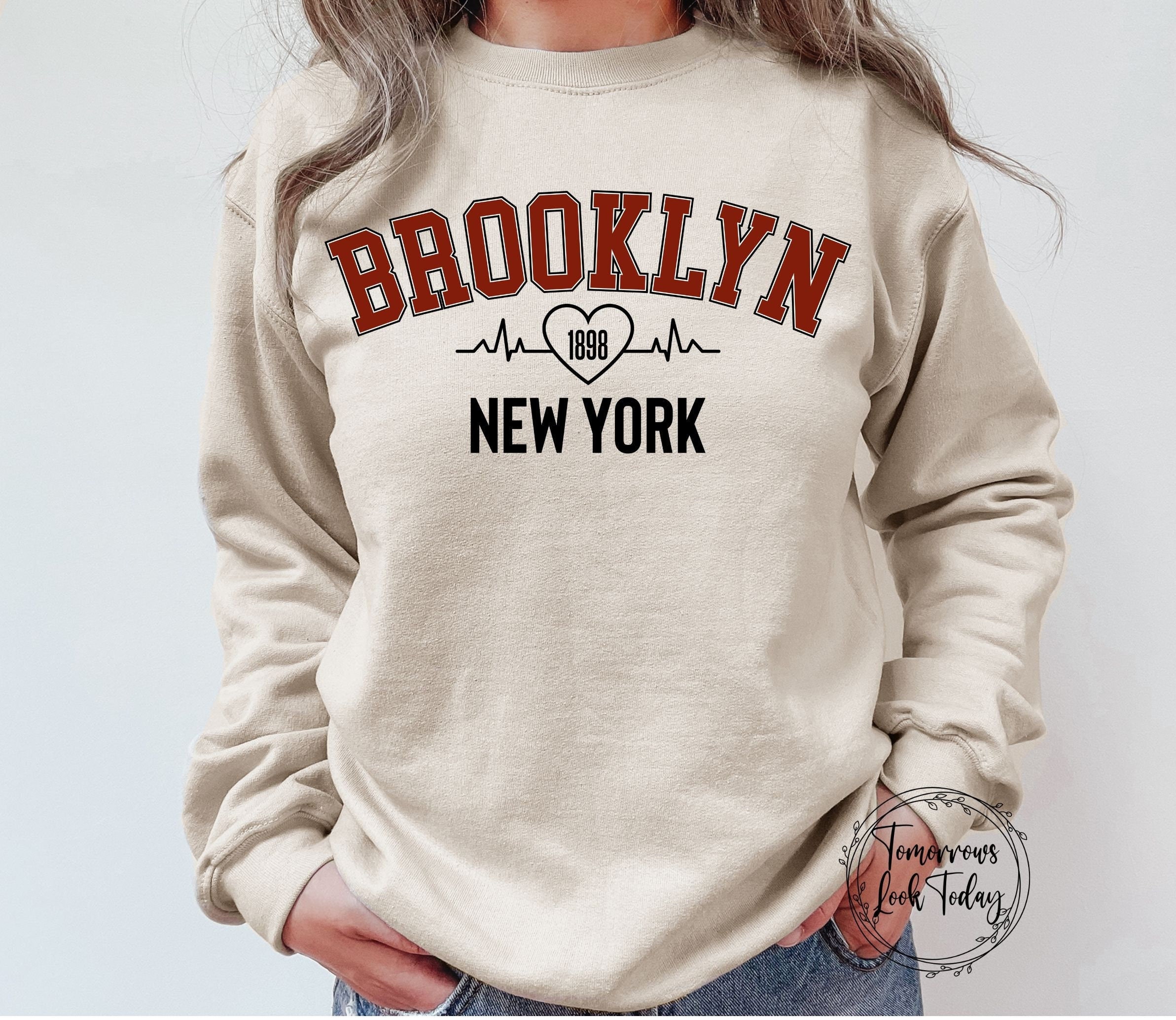 Brooklyn New York Sweatshirt New York Apparel Couples - Etsy
