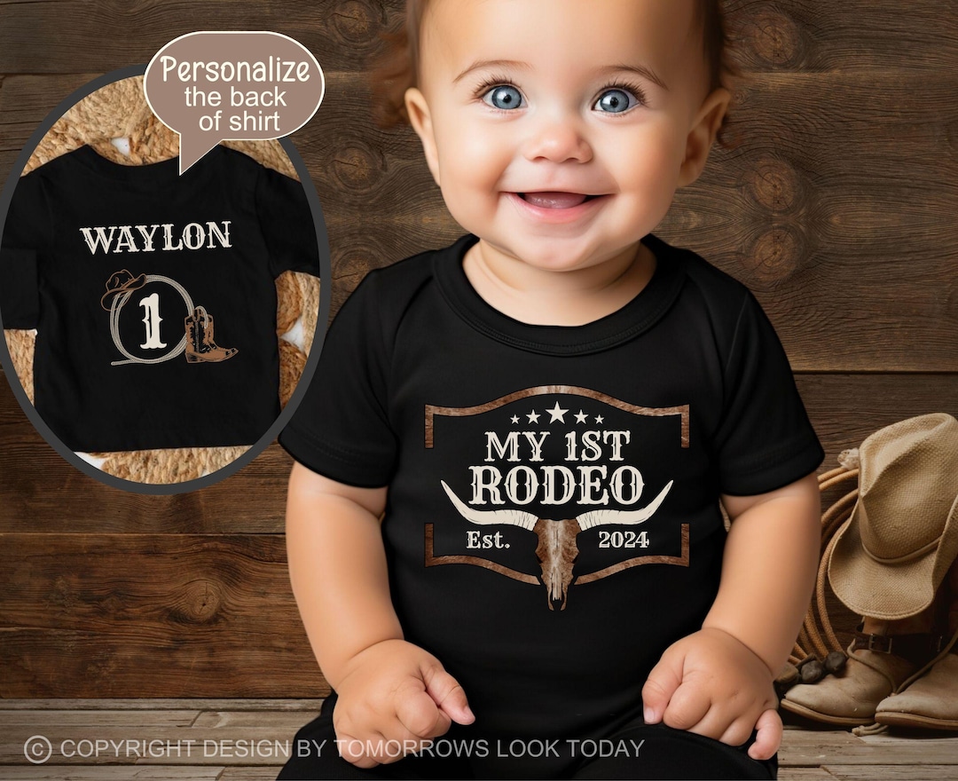 My First Rodeo Birthday Shirt, Custom 1st Rodeo Matching Family Shirts ...