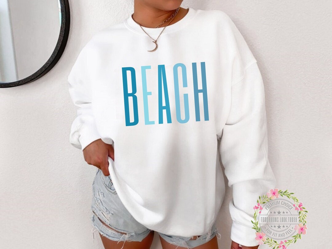 Beach Sweatshirt, Cute Beach Sweatshirt, Vacation Sweatshirt, Swimsuit ...