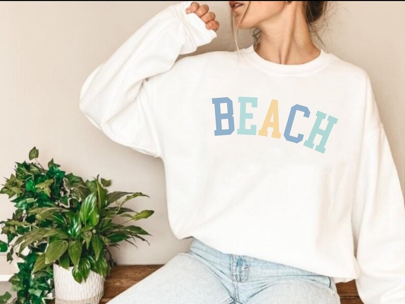 Beach Sweatshirt Cute Beach Sweatshirt Vacation Sweatshirt - Etsy