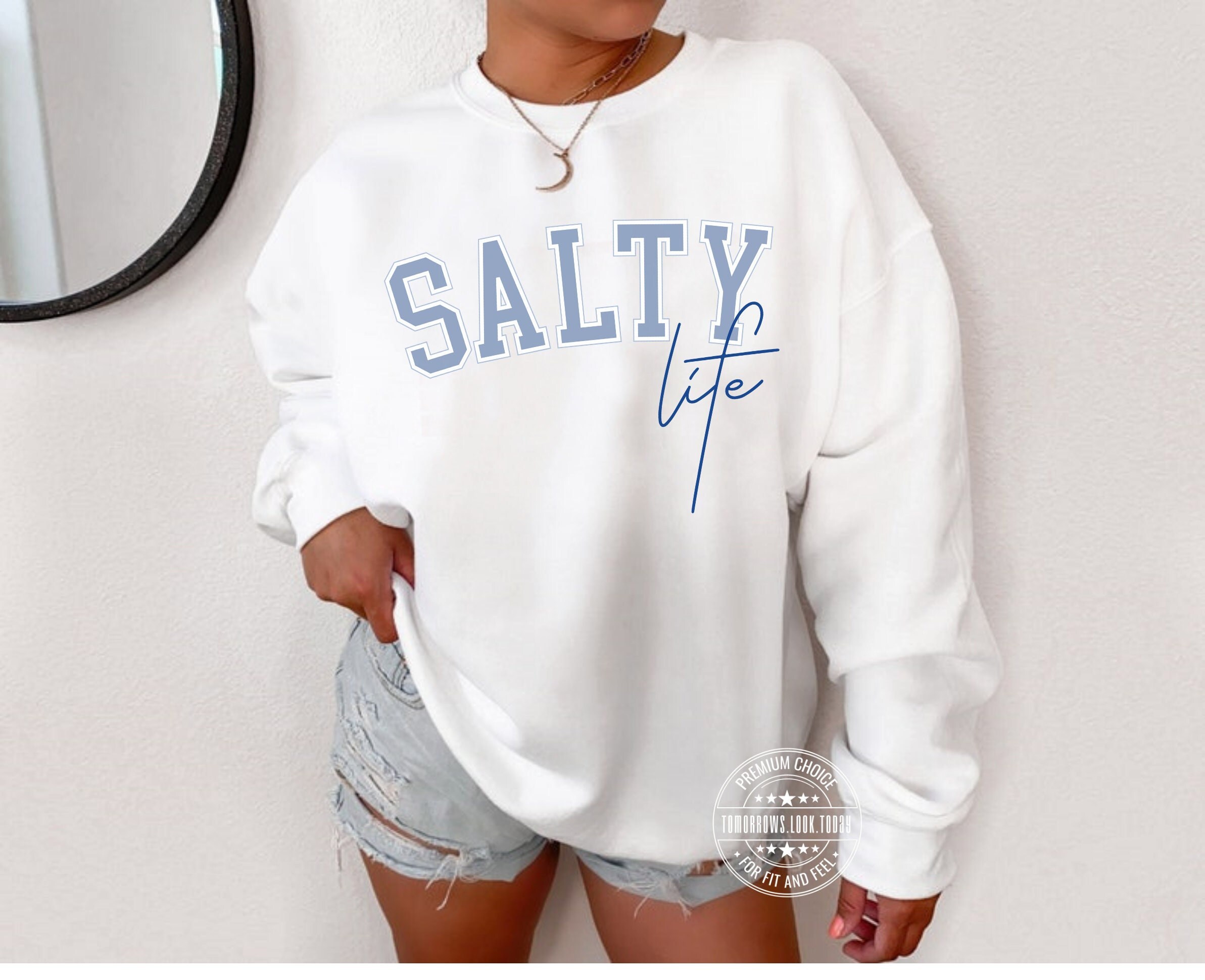 Salty Life Sweatshirt Beach Sweatshirt Beach Shirt Swimsuit - Etsy