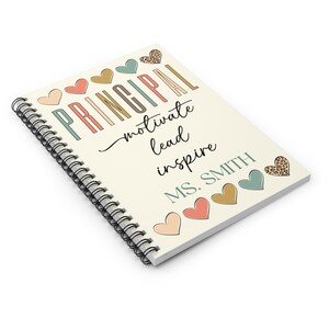 Principal Appreciation Gift, Personalized Principal Notebook, Best ...