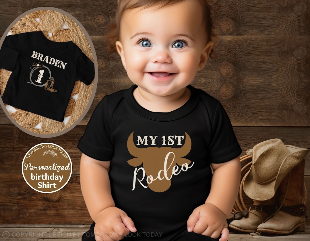 My First Rodeo Birthday Shirt, Custom 1st Rodeo Matching Family Shirts ...