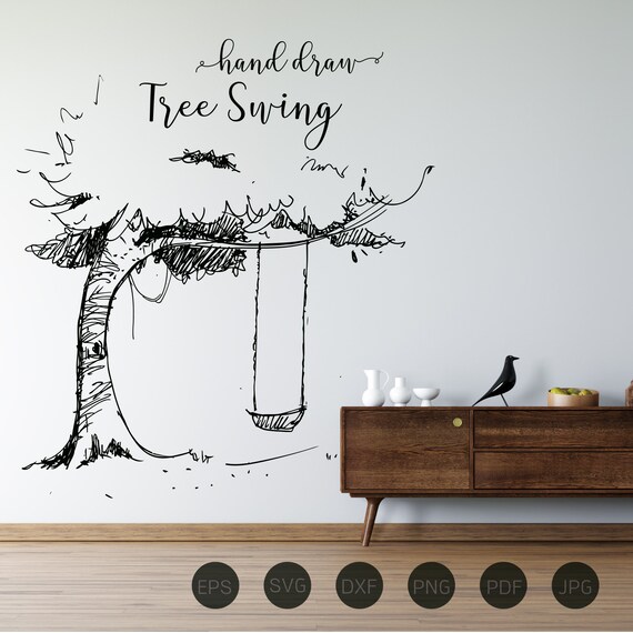 Tree Swing SVG Cut FileTree Swing Clip art Digital Vector | Etsy