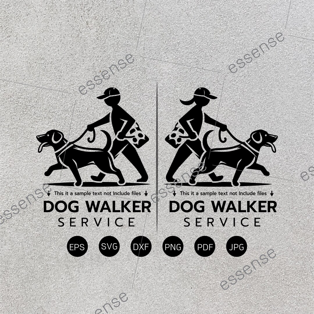 Dog Walker Service Logo Svg, Dog Walker Svg, Dog Walker Dxf, Dog Walker ...