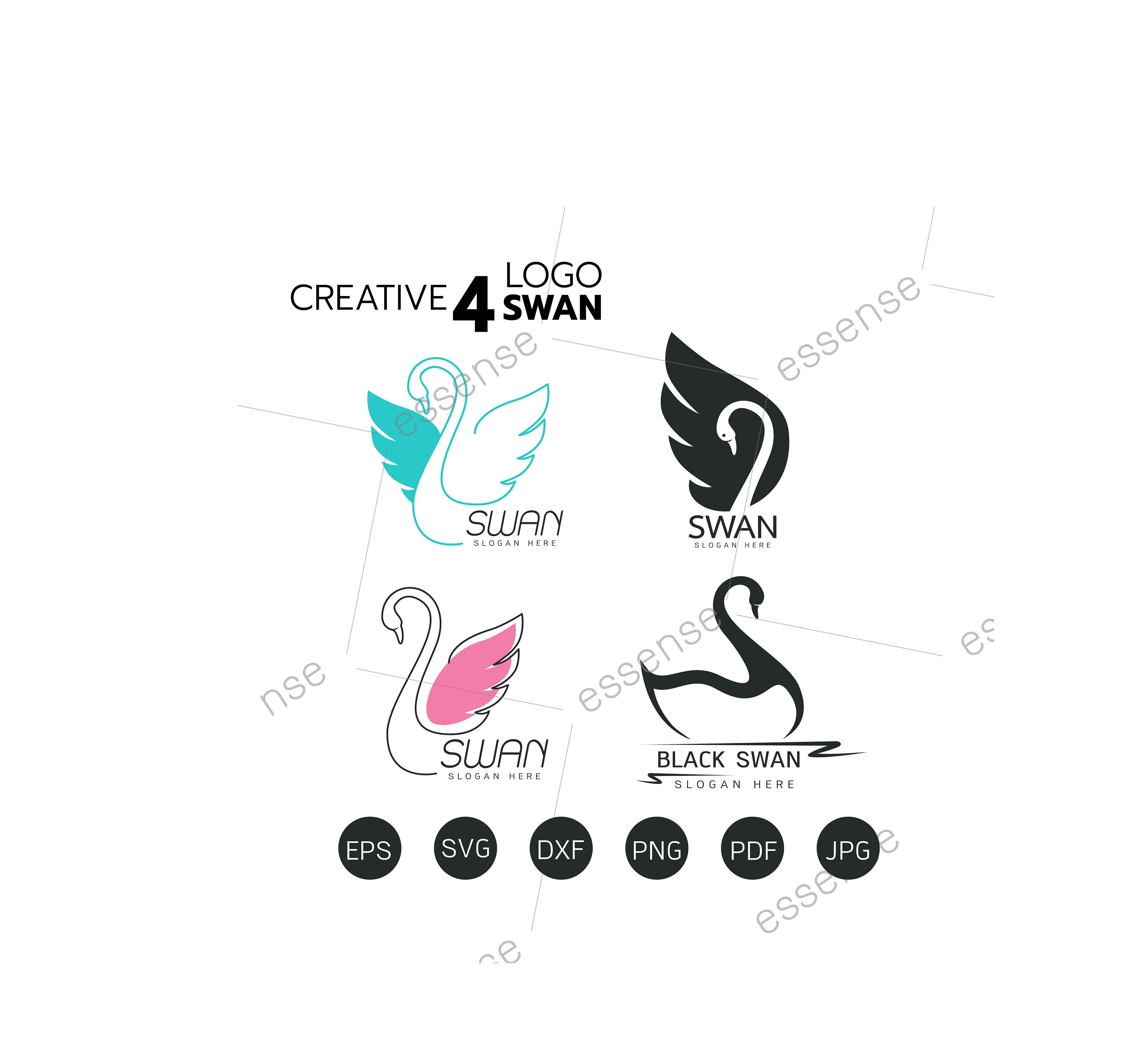 Swan SVG File.swan Clipart.swan Cut File Collection.swan - Etsy