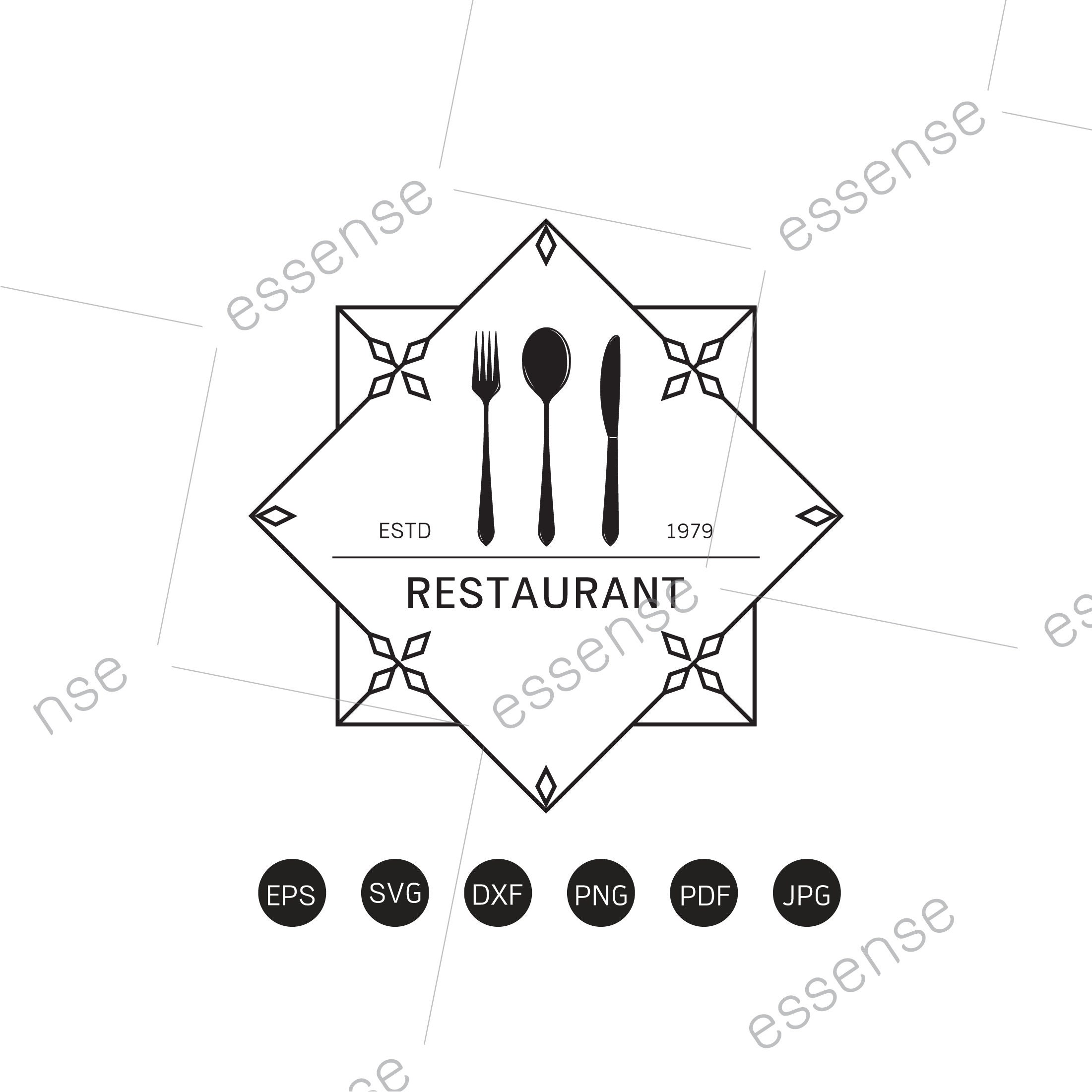 Restaurant Logo SVG Kitchen Svgrestaurant Files for Cricut - Etsy
