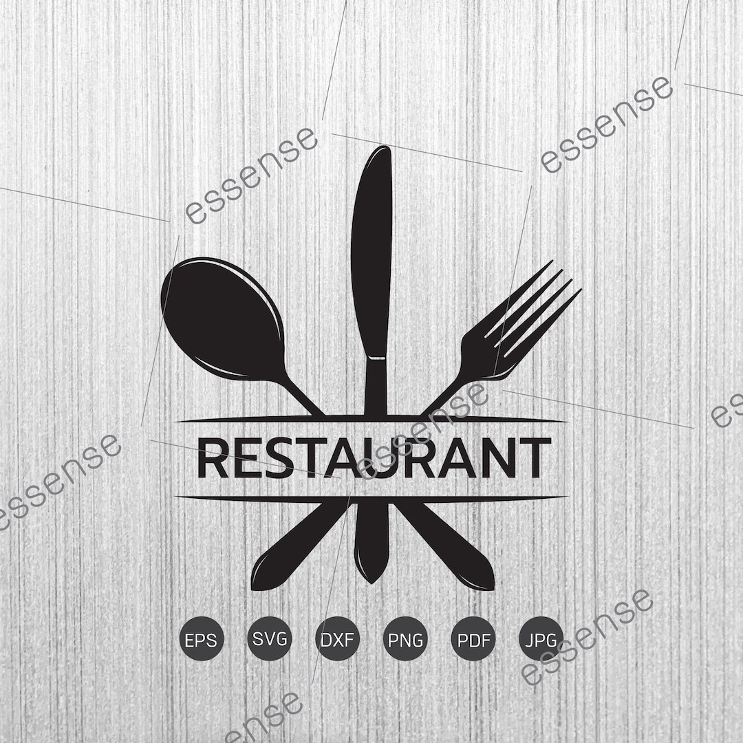 Restaurant Logo SVG, Kitchen Monogram Frame Svg,restaurant Svg for ...
