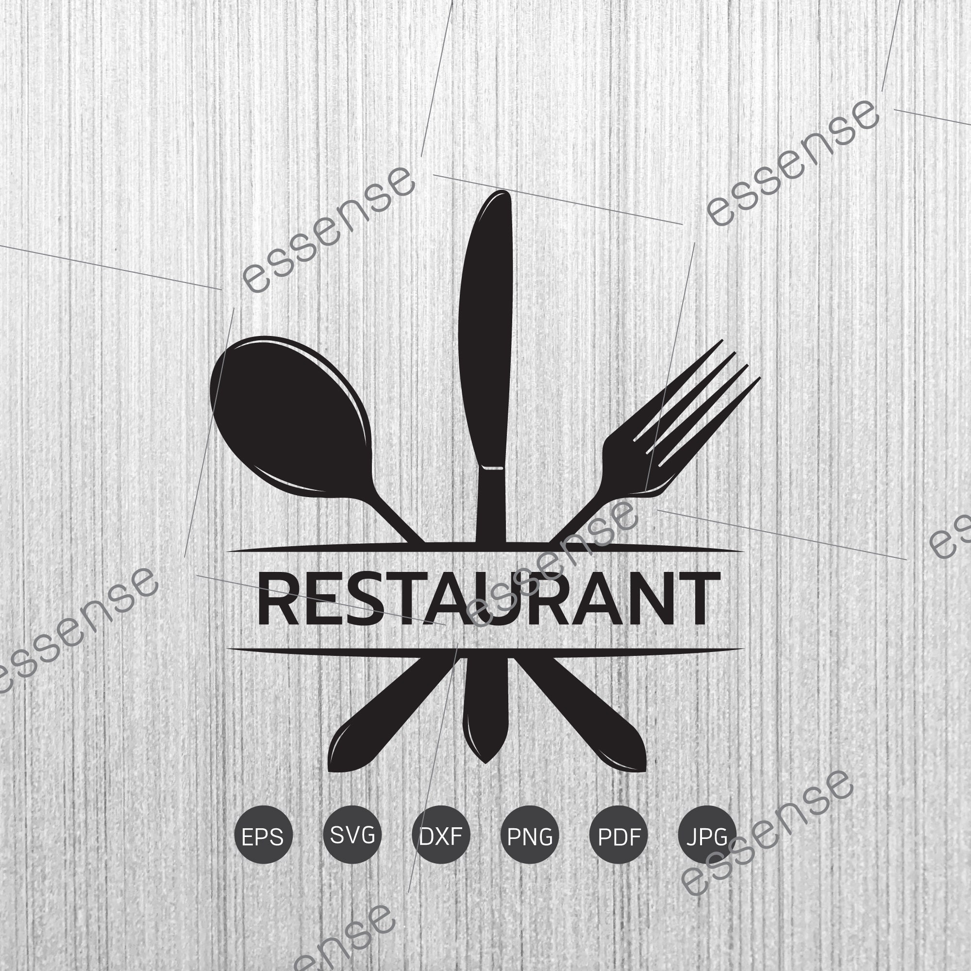 Restaurant Logo SVG Kitchen Monogram Frame Svgrestaurant Svg - Etsy