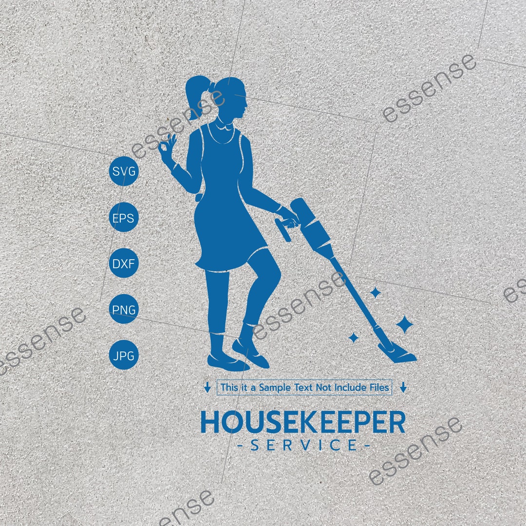 Housekeeper Logo Svg, Housekeeping Svg, Cleaning Service Svg, Maid ...