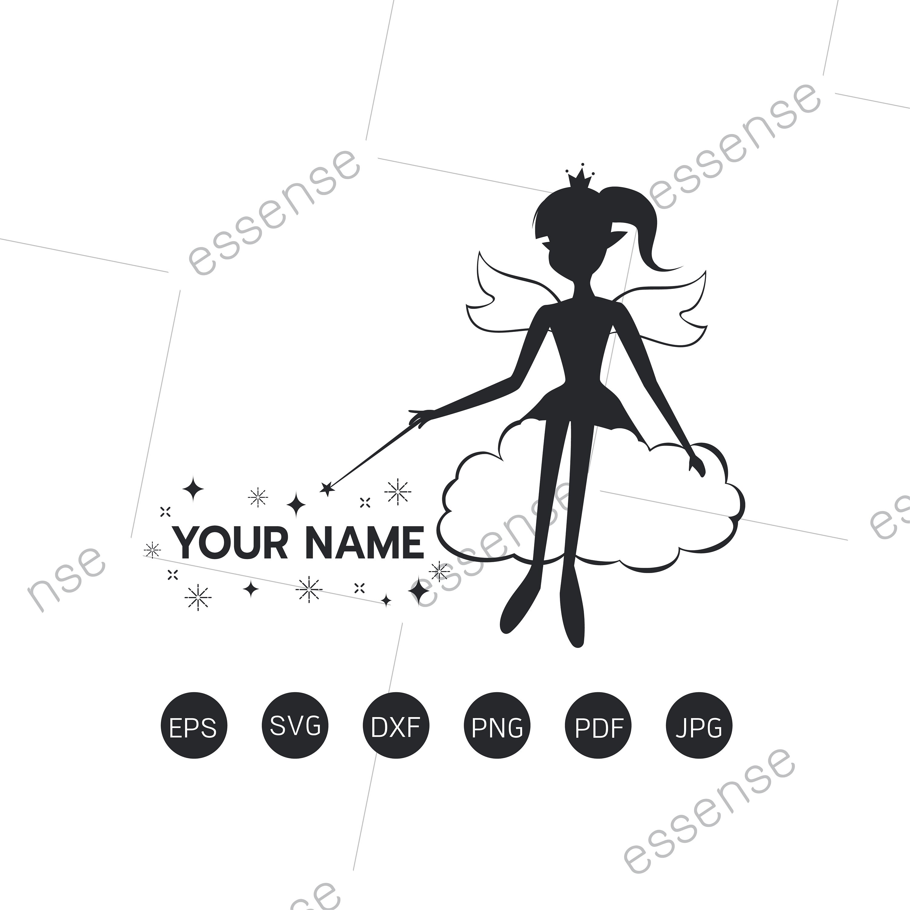 Elf Svg, Fee Svg, Fee mit Sternen Silhouette, Instant Download, SVG ...