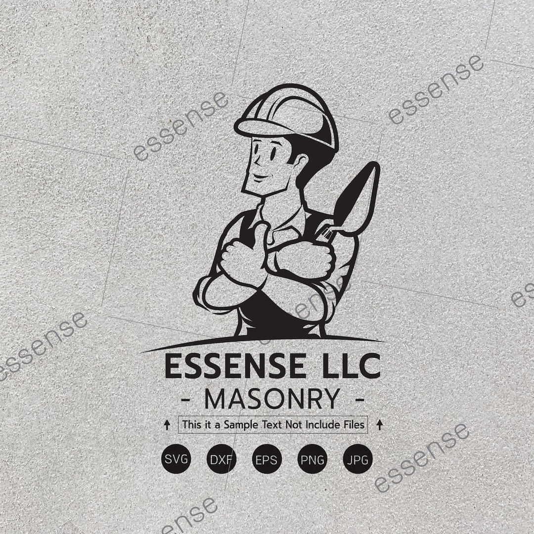 Bricklayer Logo, Mason Logo Svg Construction Building Concrete Cement ...