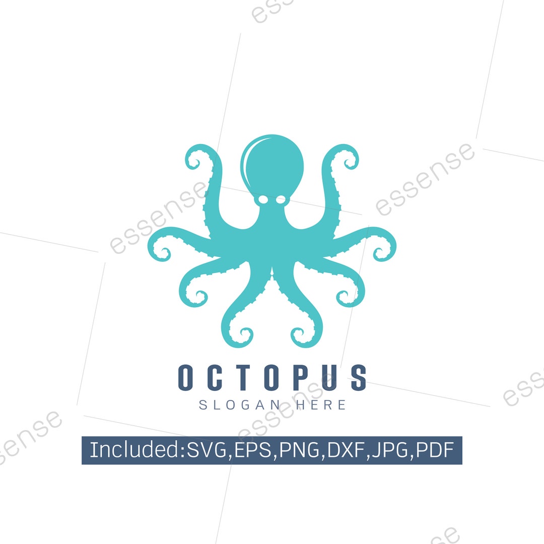 Octopus SVG Design, Octopus Silhouette Cut File for Cricut, Octopus ...