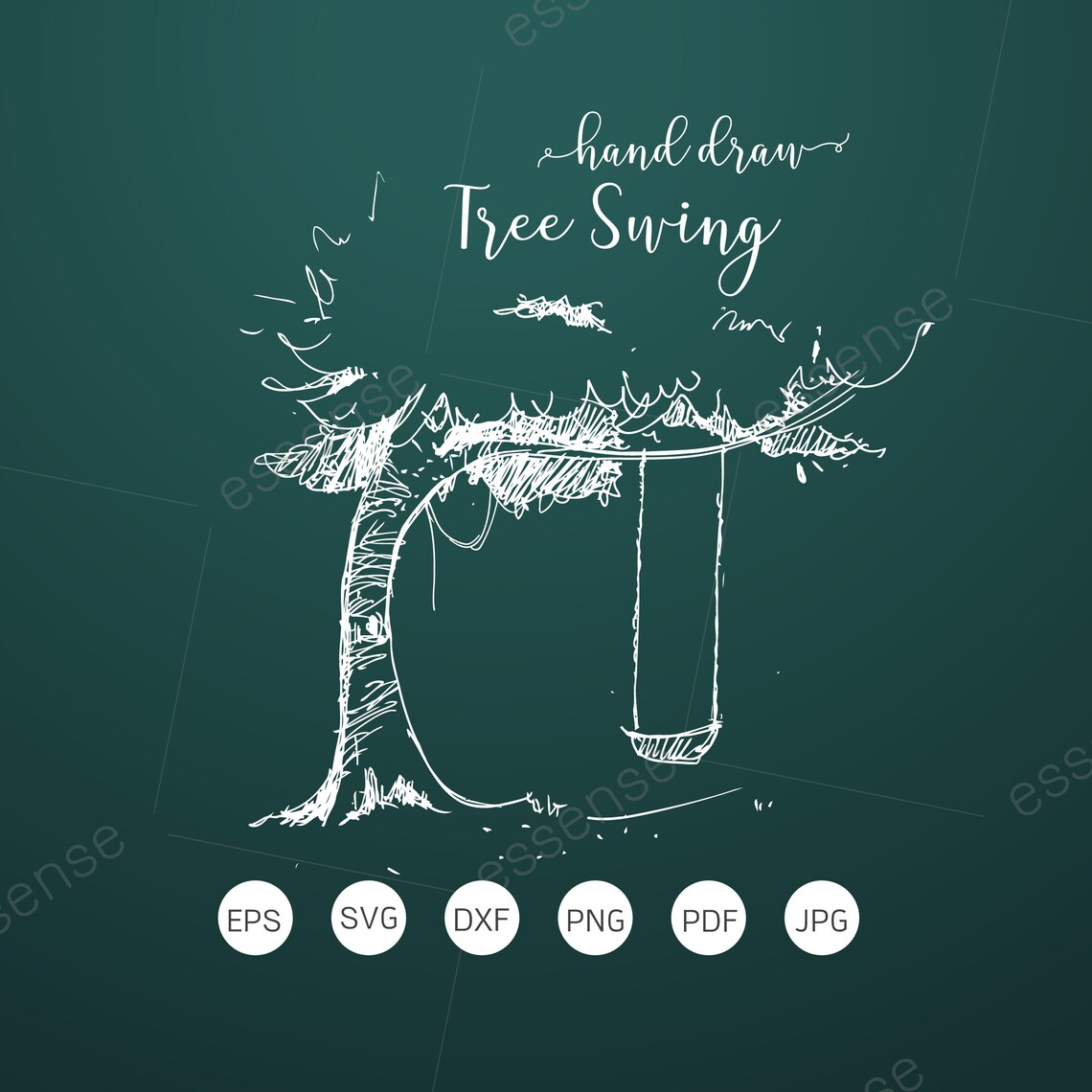 Tree Swing SVG Cut FileTree Swing Clip art Digital Vector | Etsy