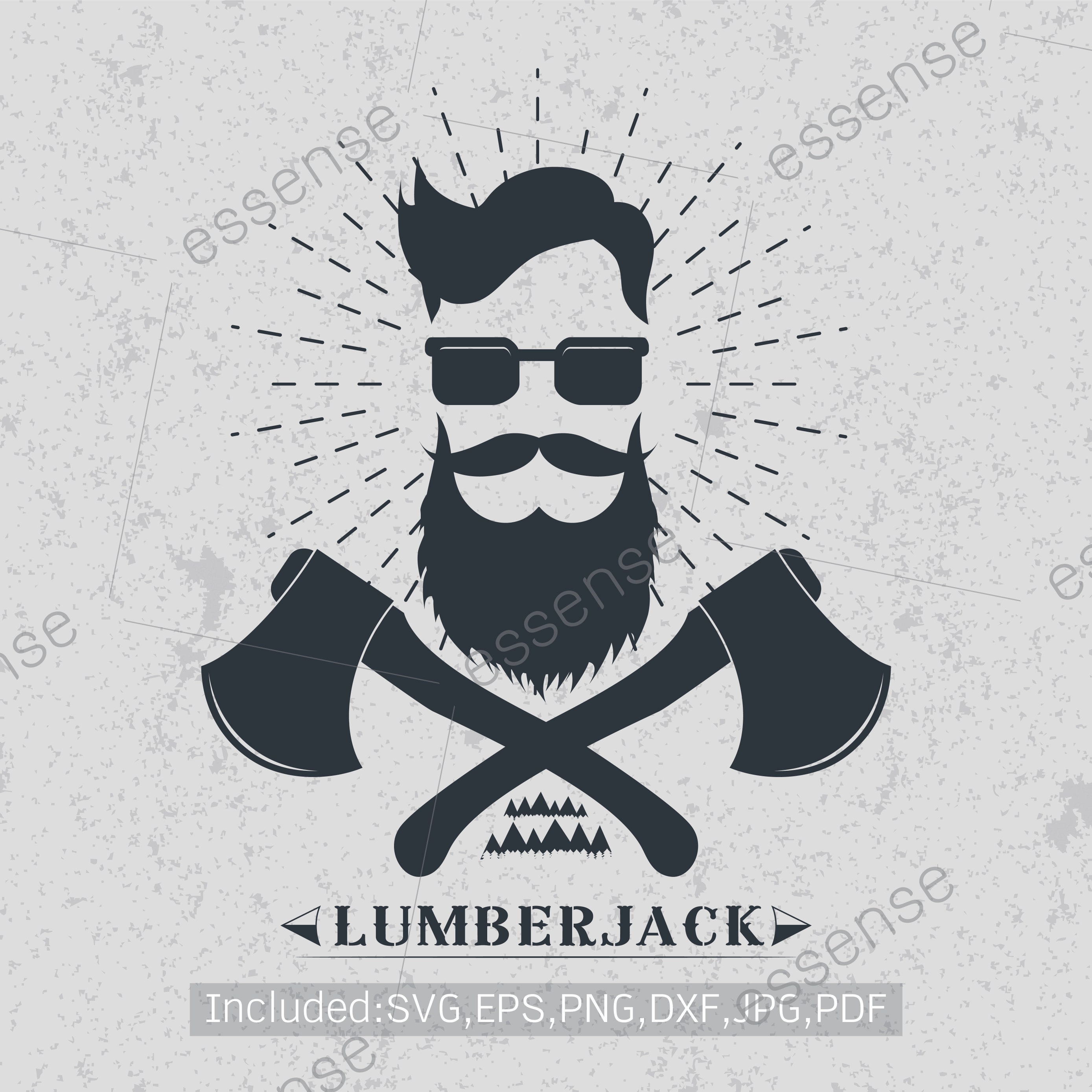 Lumberjack Label Logo T-shirt Design With Illustrated Man in | Etsy