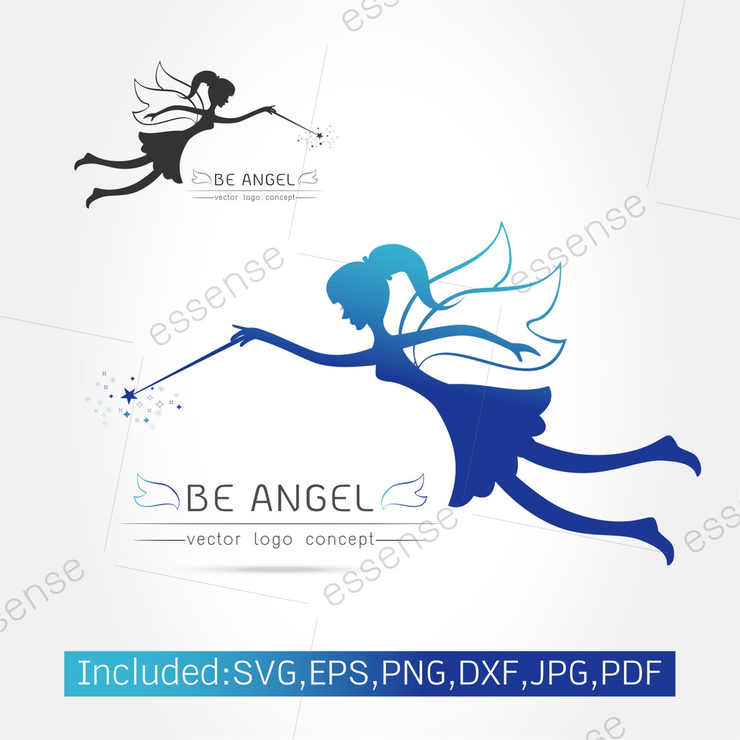 Fairy Flying Logo Vector Icon Silhouette - Etsy