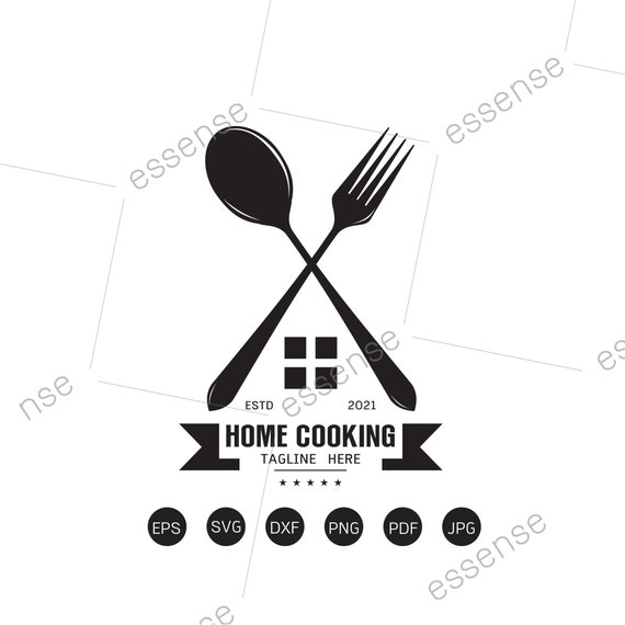 Restaurant Logo SVG Kitchen Monogram Frame Svgrestaurant - Etsy