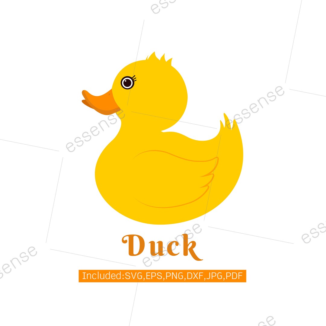 Female Duck Flat Logo on White Background Vector Illustration - Etsy