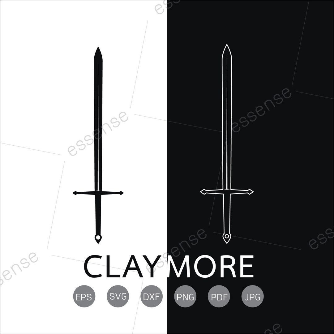 Scottish Claymore Sword Svg,sword Svg,long Sword Clipart,sword Files ...