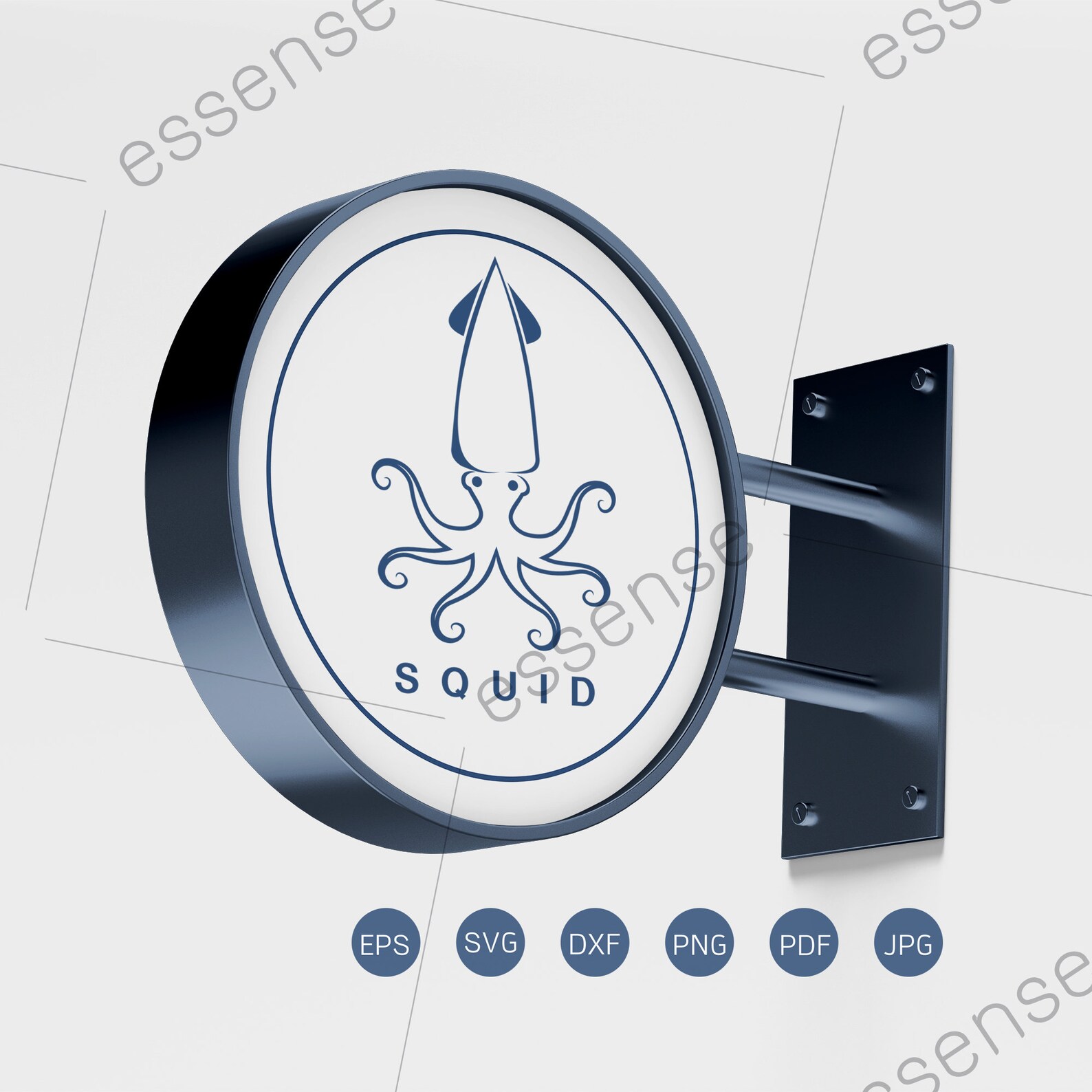 Beautiful Logo Squid SVG Cut Filesquid Cuttable Silhouette & | Etsy