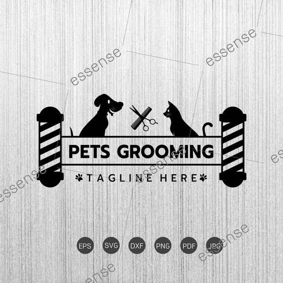 Pet Grooming Shop Groomer Groomer Animal Barber Comb Salon Chien Cat Hair Cut Hairstyle Puppy Canine Wash Logo svg Fichiers pour Cricut Silhouette Etsy France
