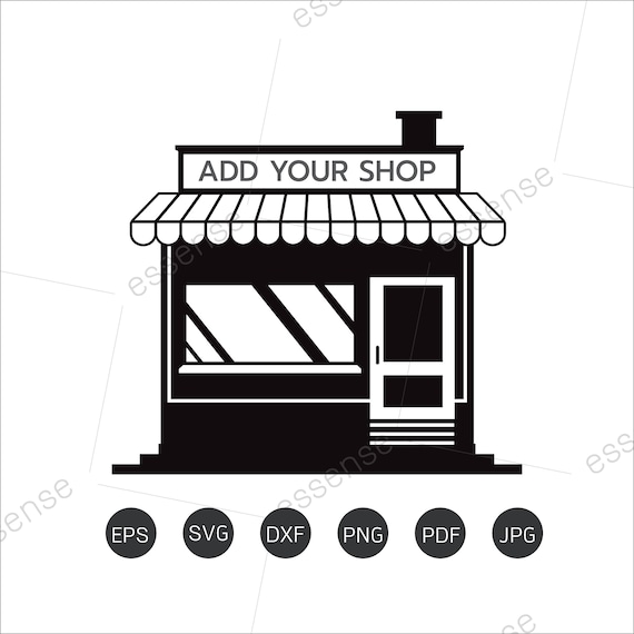 Store svg shop icon svgBusiness svgStorefront svg merchant | Etsy