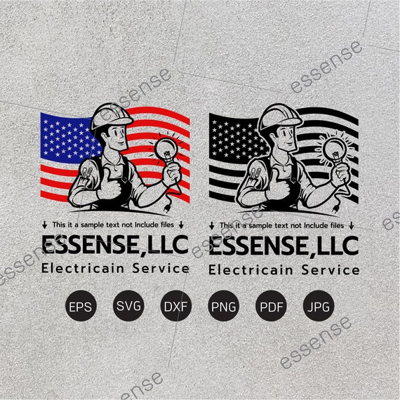 Electrician Svg Electrician Logo Svg Electrician Silhouette | Etsy