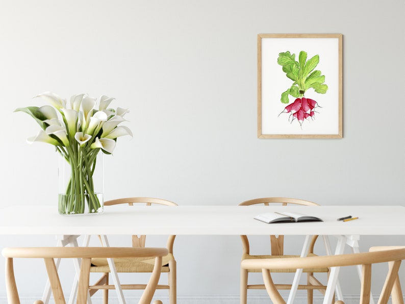 Watercolour Radish, Vegetable Painting, Watercolour Vegetables ...