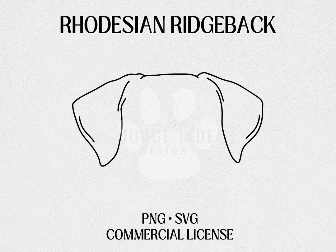 Rhodesian Ridgeback Dog Ear Outline: SVG, PNG (digital Download) - Etsy