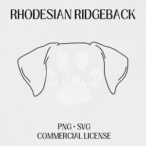 Rhodesian Ridgeback Dog Ear Outline: SVG, PNG (digital Download) - Etsy